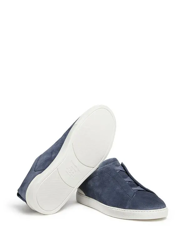 Zegna Triple Stitch Slip-on Sneakers