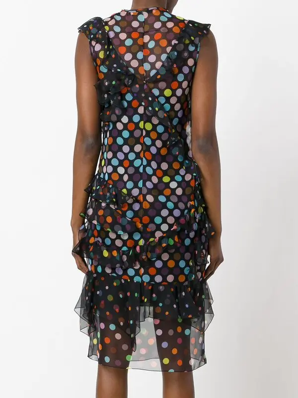 Givenchy Polka-dot Ruffled Midi Dress