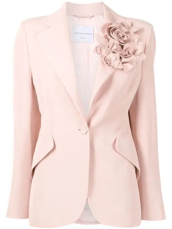 Ermanno Scervino 3d Floral Detail Blazer