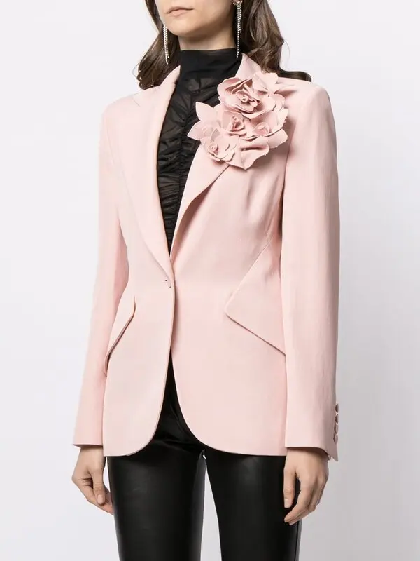 Ermanno Scervino 3d Floral Detail Blazer