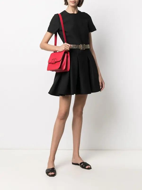 Valentino Garavani Pleated Flared Mini Dress