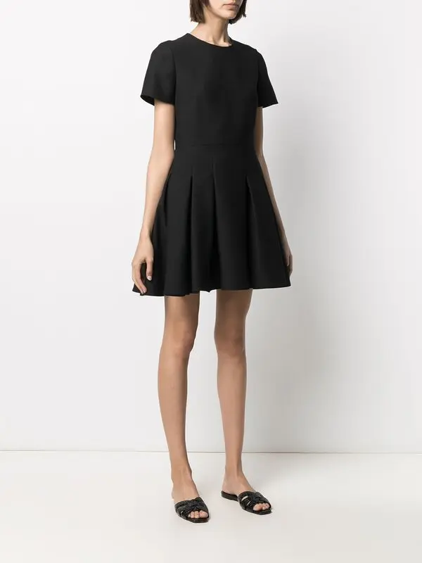 Valentino Garavani Pleated Flared Mini Dress