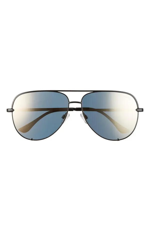 Quay Australia High Key 68mm Aviator Sunglasses - Black  display picture 1