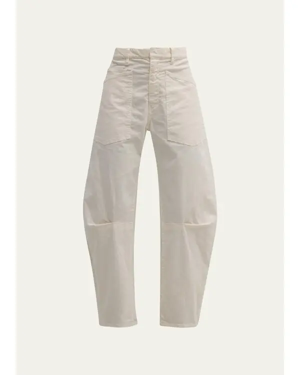NILI LOTAN Shon Cropped Pants - Eggshell