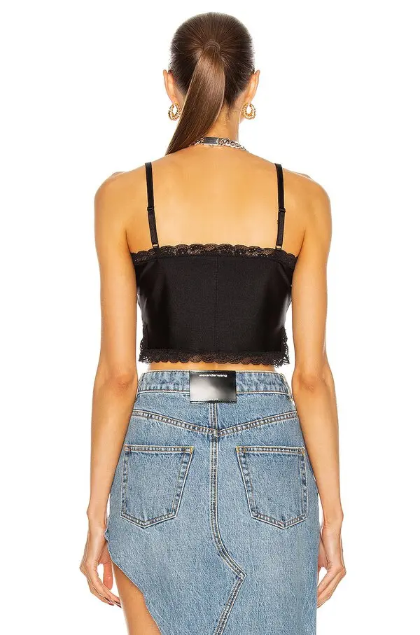 Alexander Wang Lace Trim Fitted Cami Top