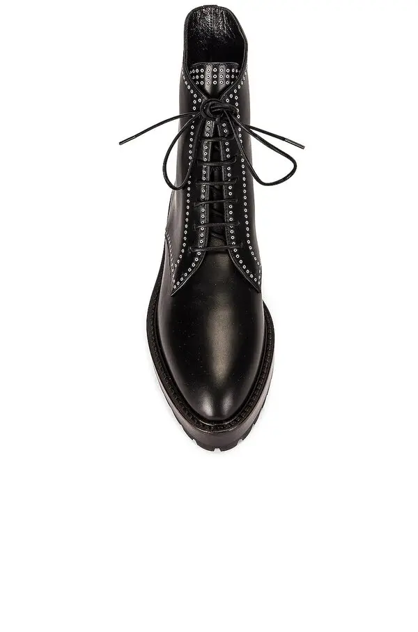 Alaïa Leather Micro Oeillets Boots