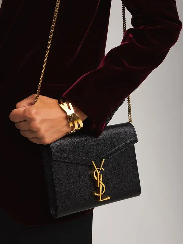 Saint Laurent Cassandra Leather Chain Wallet Bag