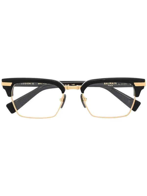 Balmain Legion Ii Rectangle Glasses - Black