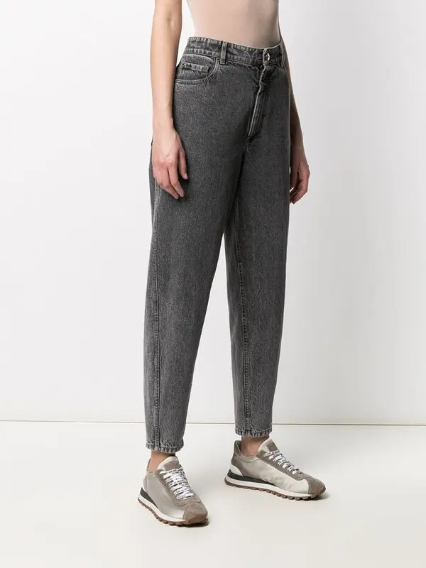 Brunello Cucinelli High-rise Tapered Jeans