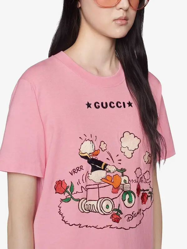 Gucci X Disney Donald Duck T-Shirt - Pink | Editorialist