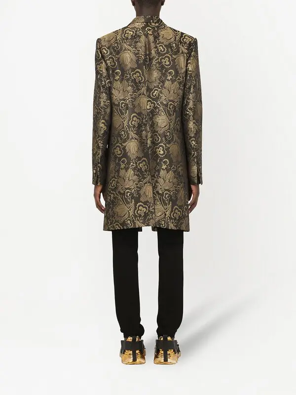 Dolce & Gabbana Floral-jacquard Lamé Coat