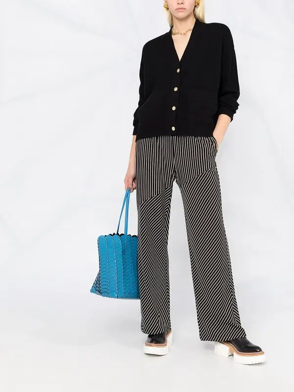 BARRIE Button-up Cashmere Cardigan - Black