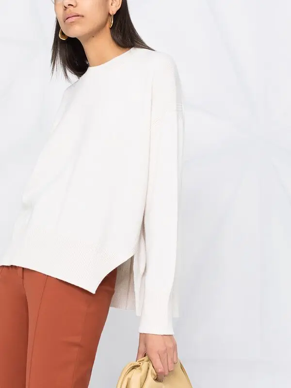 BARRIE Iconic Cashmere Pullover - White