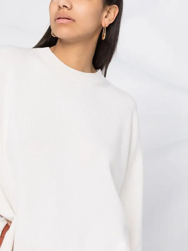 BARRIE Iconic Cashmere Pullover - White