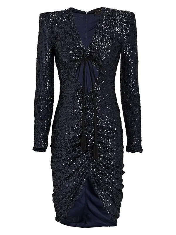 navy blue bodycon prom dress Sequin beaded dress Navy blue Vintage 80s little black cocktail party retro  wiggle dress