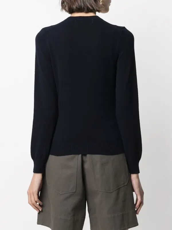 Play Comme Des Garcon Double Heart Motif Jumper - Blue