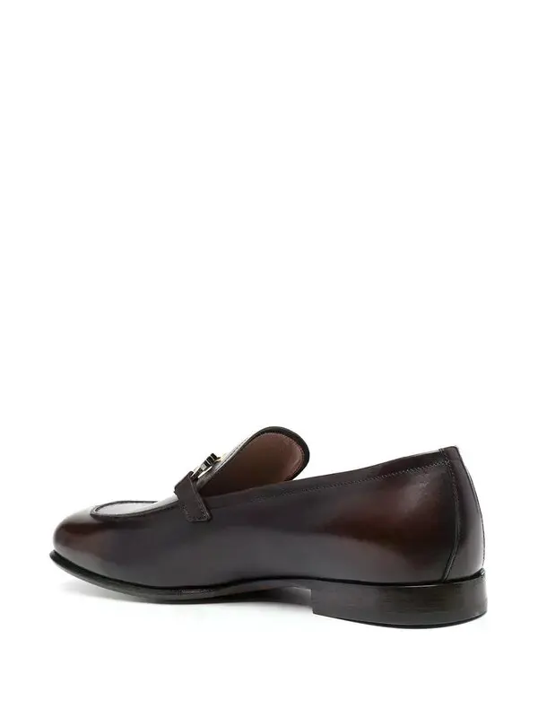 FERRAGAMO Gancini Square-toe Loafers
