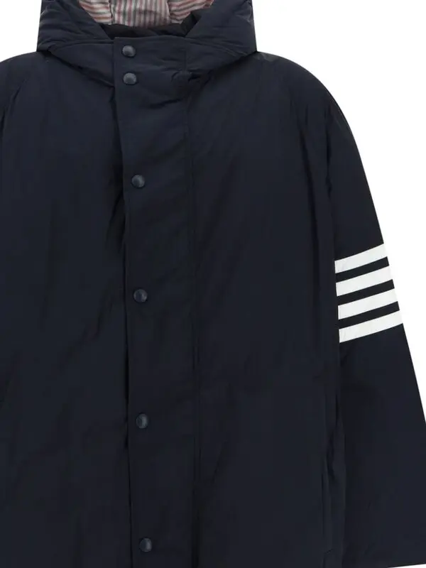 Thom Browne Downfill Hooded Football 4-bar Parka - Blue