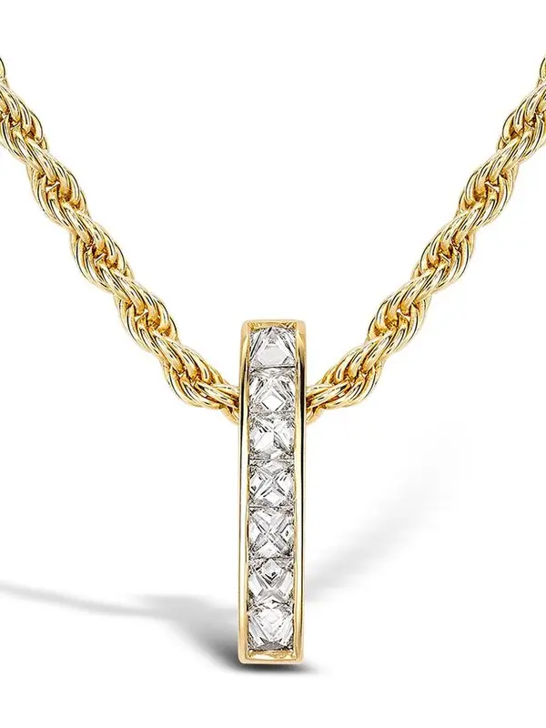 PRAGNELL 18kt Yellow Diamond Bar Pendant - Gold