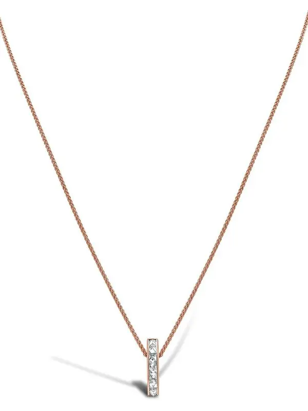 PRAGNELL 18kt Rose Gold Diamond Bar Pendant Necklace