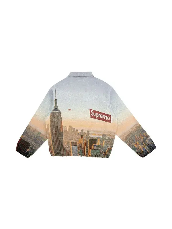 Supreme Aerial Tapestry Harrington Jacket - Blue | Editorialist
