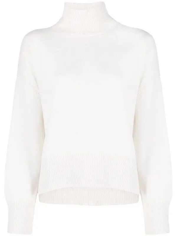 BARRIE Cashmere Rollneck Jumper - Neutrals