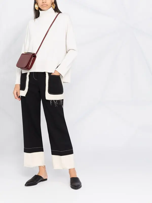 BARRIE Cashmere Rollneck Jumper - Neutrals