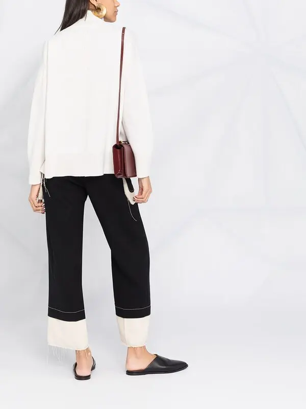 BARRIE Cashmere Rollneck Jumper - Neutrals
