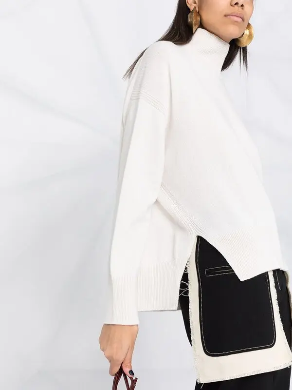 BARRIE Cashmere Rollneck Jumper - Neutrals
