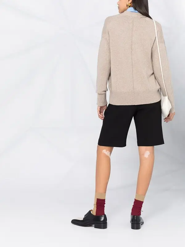 BARRIE Ribbed Cashmere Cardigan - Neutrals