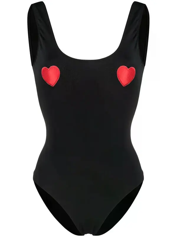 Natasha Zinko Heart-appliqué Swimsuit