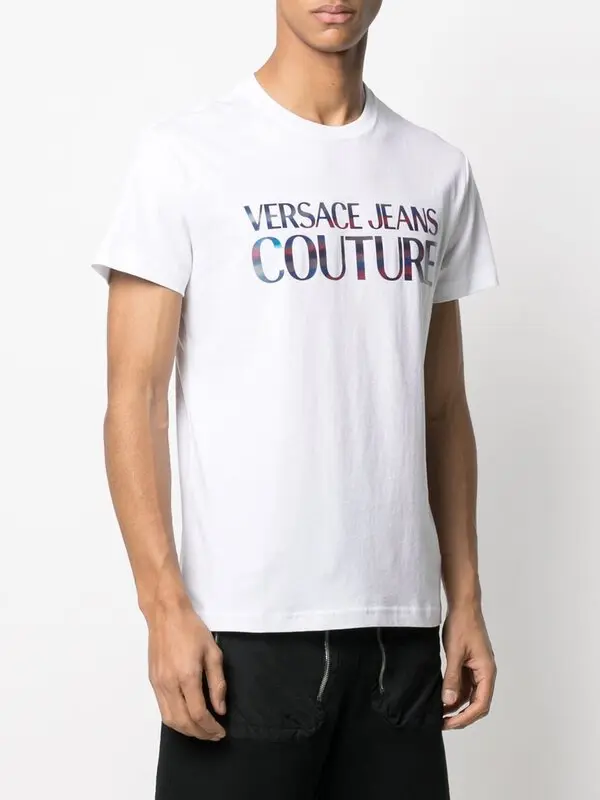 Versace Rainbow Logo Printed T-shirt