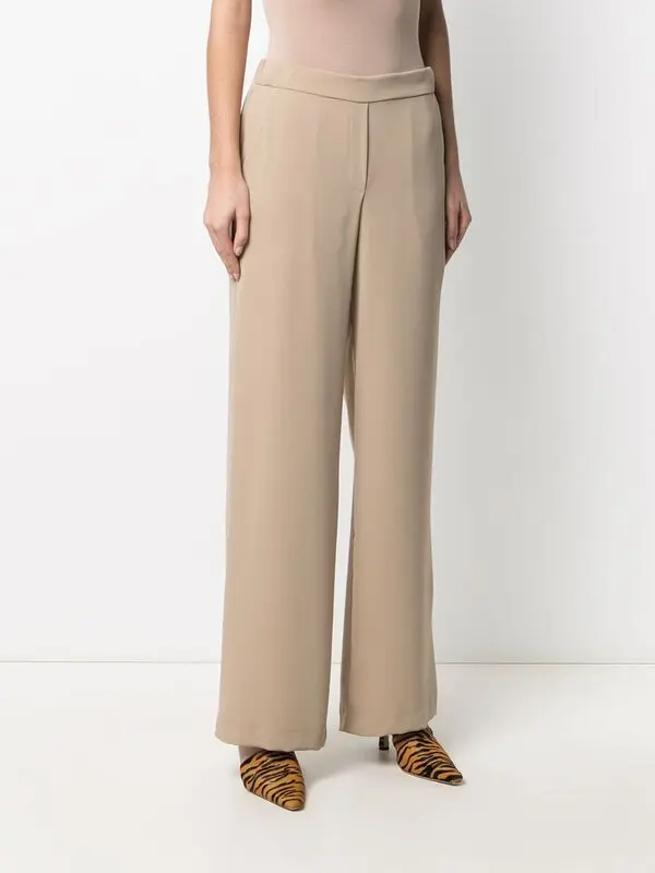 P.a.r.o.s.h Elasticated-waist Straight-leg Trousers - Neutrals