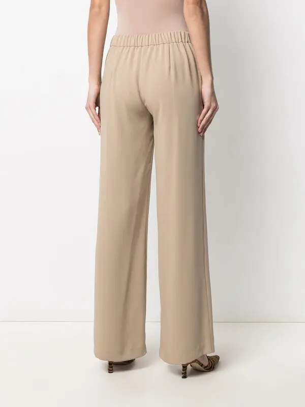 P.a.r.o.s.h Elasticated-waist Straight-leg Trousers - Neutrals
