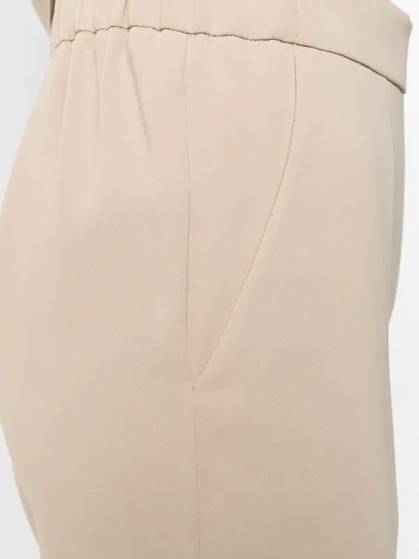 P.a.r.o.s.h Elasticated-waist Straight-leg Trousers - Neutrals