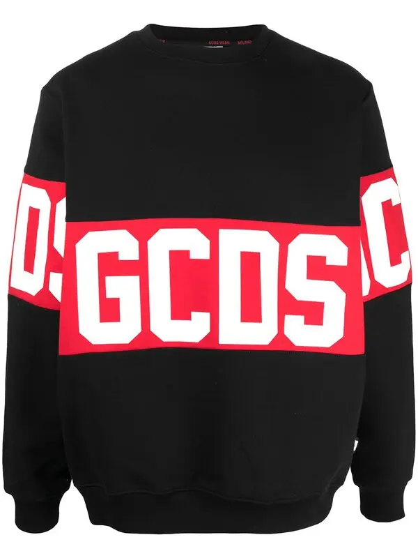 Gcds Large Logo Print Jumper - Black