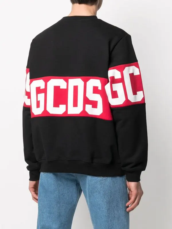 Gcds Large Logo Print Jumper - Black