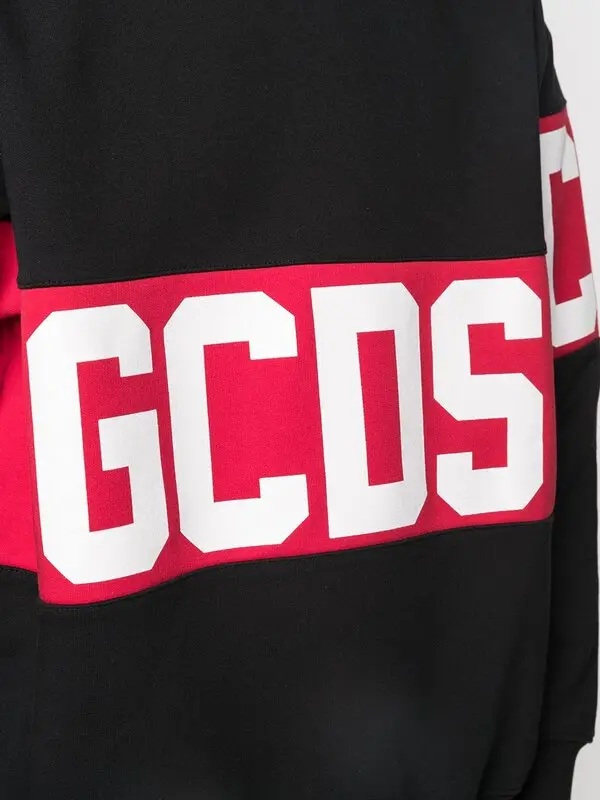 Gcds Large Logo Print Jumper - Black
