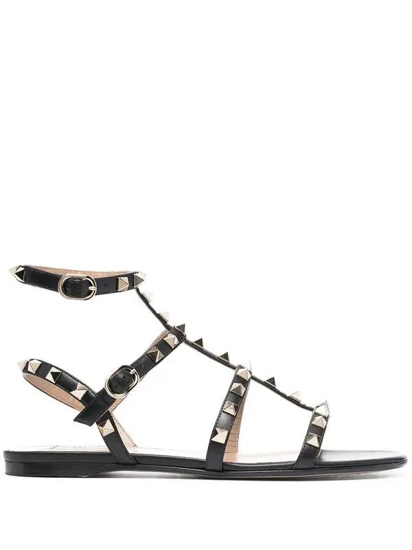 Valentino Garavani Rockstud Strappy Sandals - Black