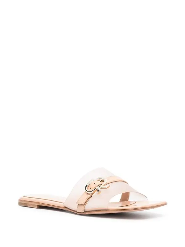 GIANVITO ROSSI Buckle-detail Square-toe Sandals