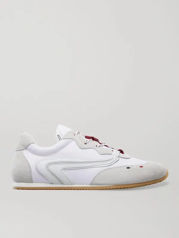 Moncler Seventy Leather-trimmed Sneakers - White