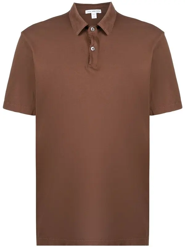 JAMES PERSE Plain Polo Shirt - Brown