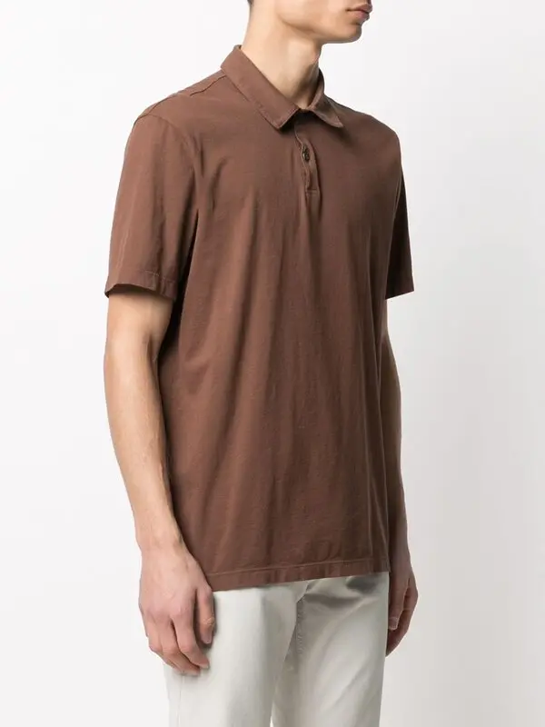 JAMES PERSE Plain Polo Shirt - Brown