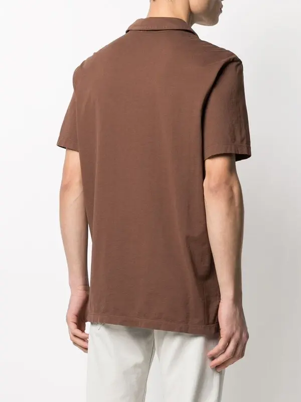 JAMES PERSE Plain Polo Shirt - Brown