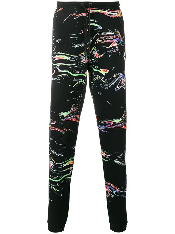 COUNTY OF MILAN Marble Print Track Trousers