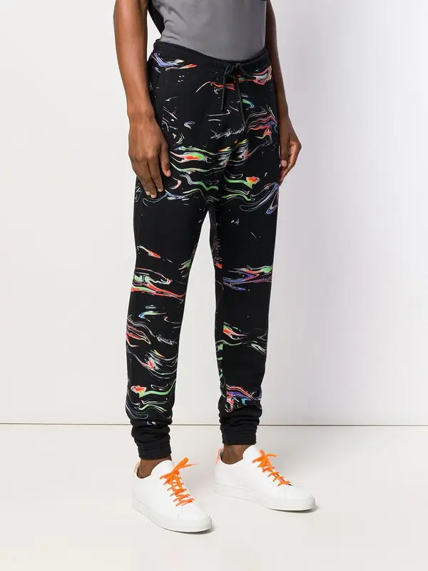 COUNTY OF MILAN Marble Print Track Trousers