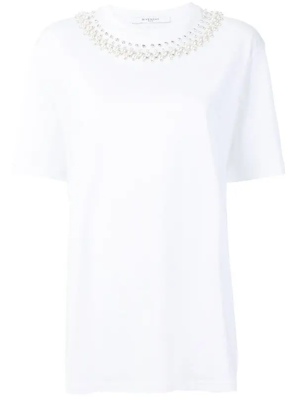Givenchy Embellished-collar T-shirt