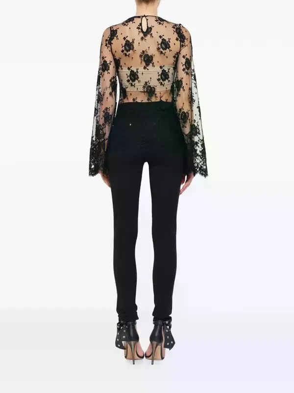 Givenchy Sheer Floral Lace Blouse