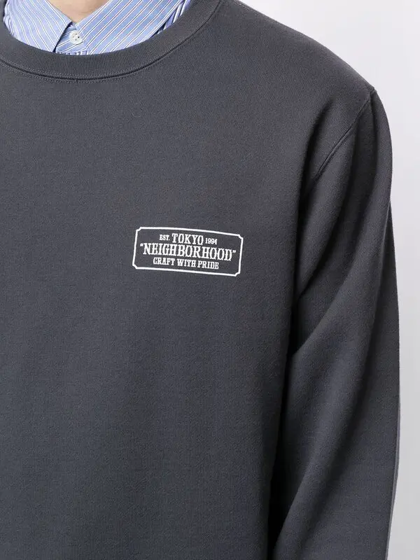 NEIGHBORHOOD Logo-print Long-sleeve Sweatshirt