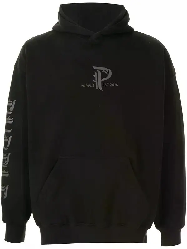 PURPLE BRAND Logo Print Hoodie